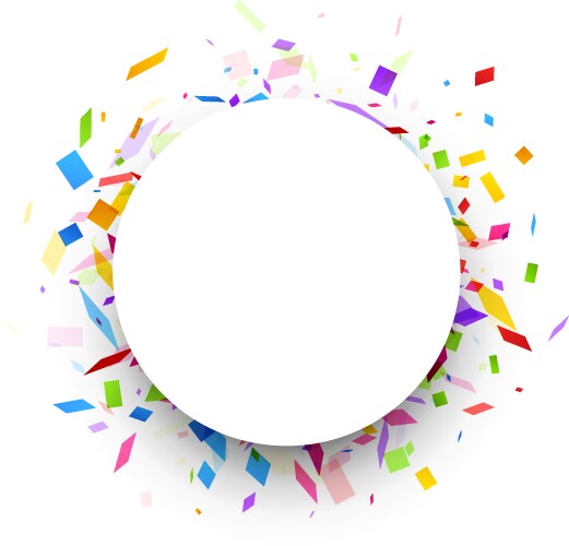 Confetti celebration circle – Royalty-Free Vector | VectorStock