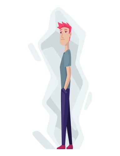 Depressed people depression sad man standing Vector Image