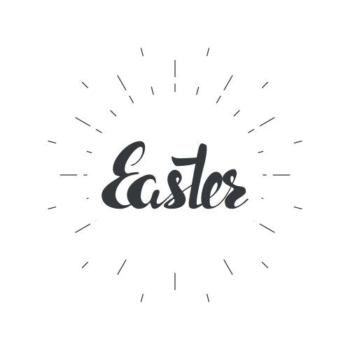 Stylish easter inscription Royalty Free Vector Image