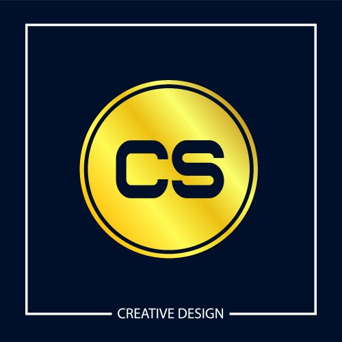 Initial letter cs logo template design Royalty Free Vector