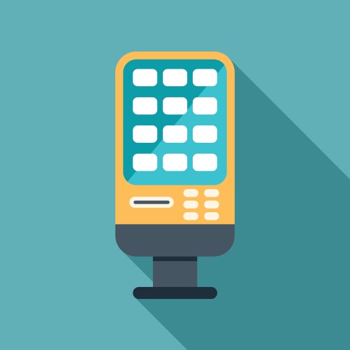 Modern vending machine displaying snack selection Vector Image