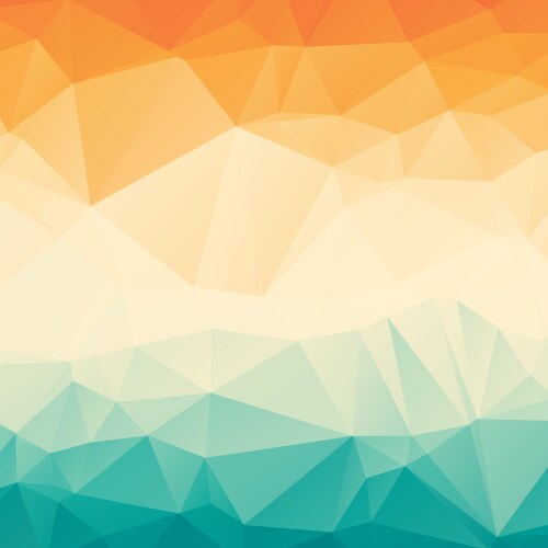 Teal orange abstract background with triangle Vector Image
