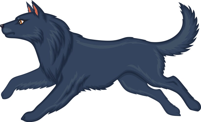 Smiling wolf cartoon Royalty Free Vector Image