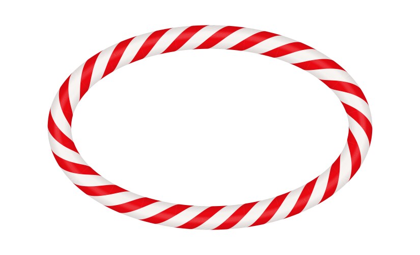 Christmas candy frame round isolated blank Vector Image