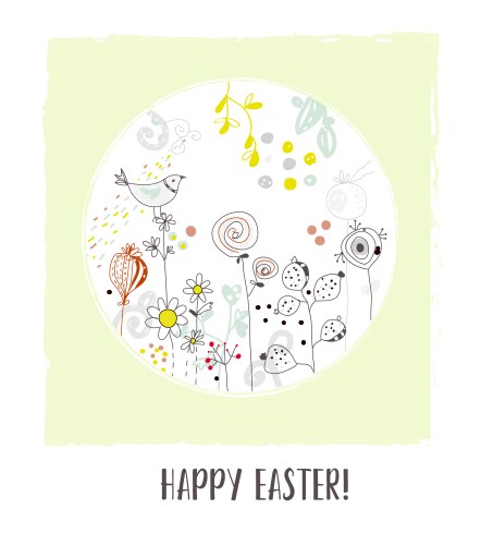 Greeting card with bird Royalty Free Vector Image