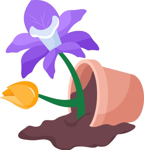 Cartoon pink rose flower spring Royalty Free Vector Image