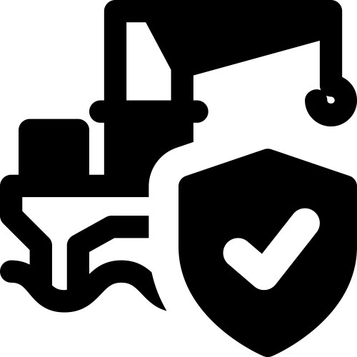 Advance system security in mining crane Royalty Free Vector