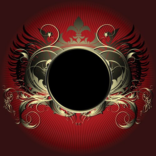 Royal background with golden frame Royalty Free Vector Image