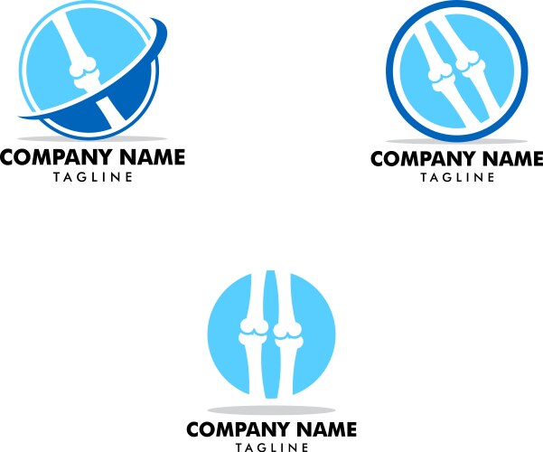 Prosthetic leg logo template design Royalty Free Vector