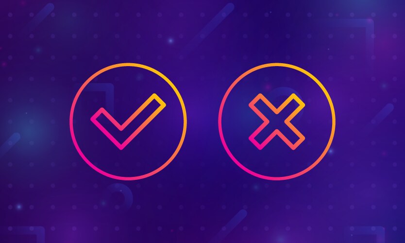 Check marks yes Royalty Free Vector Image - VectorStock