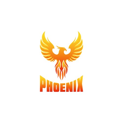 Phoenix modern logo design Royalty Free Vector Image