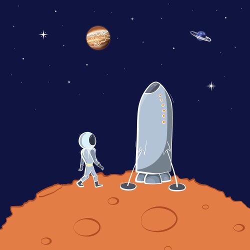 Racing in space Royalty Free Vector Image - VectorStock