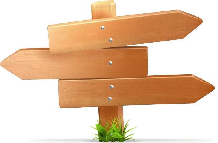 Wooden sign Royalty Free Vector Image - VectorStock