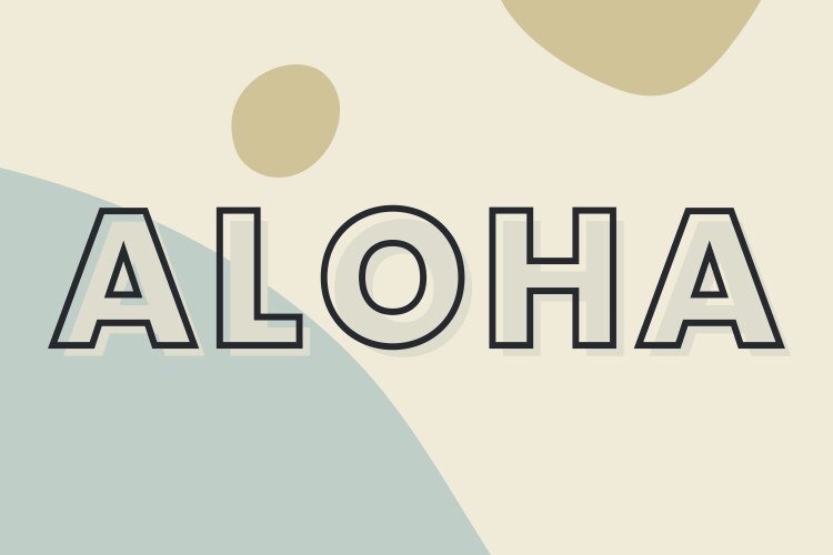 Aloha Font Hawaiian Vector Images (over 110)