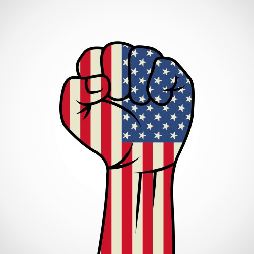 Fist independence symbol Royalty Free Vector Image