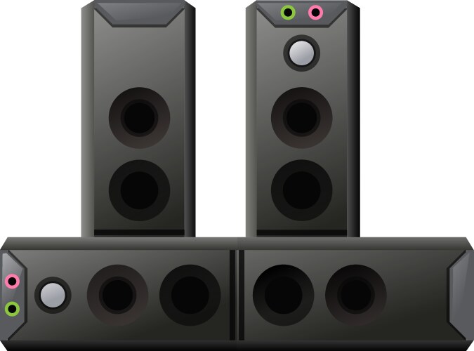 Home stereo system icon cartoon cd hifi Royalty Free Vector