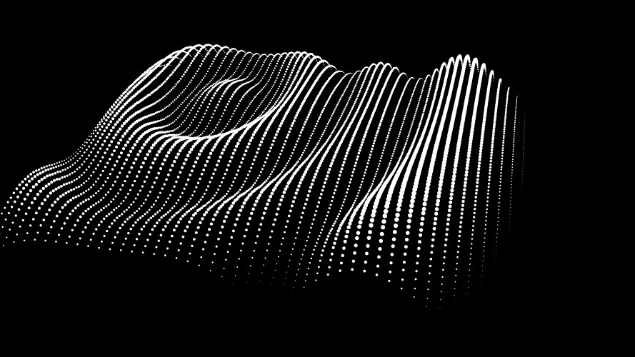 3d Dynamic Node Of Big Data Dots Science Wave Vector Image