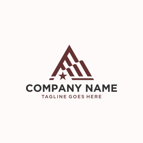 Simple a letter abstract outline design logo Vector Image