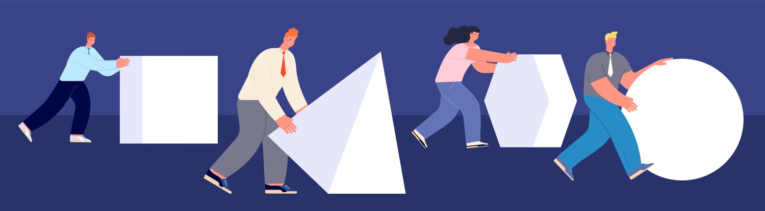 Cartoon Pushing Vector Images (over 15,000)