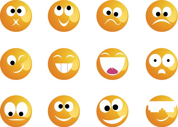 Set beautiful smiles Royalty Free Vector Image