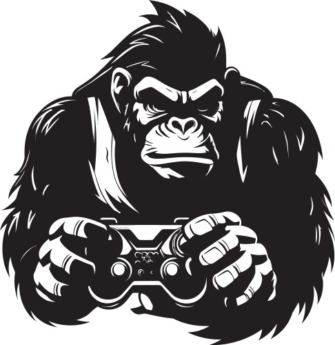 Primate powerplay muscular chimpanzee logo Vector Image