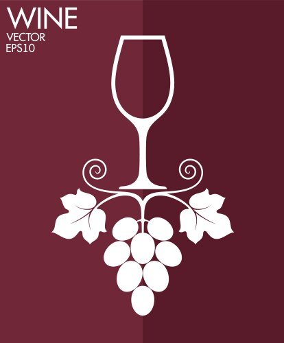 Glass wine with splash logo design Royalty Free Vector Image