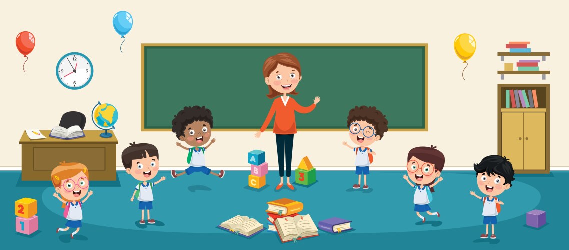 Cartoon students Royalty Free Vector Image - VectorStock