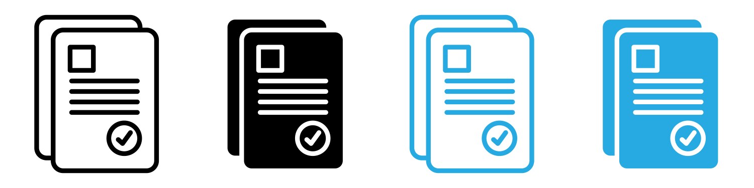 Documents icon showing organized paperwork Vector Image