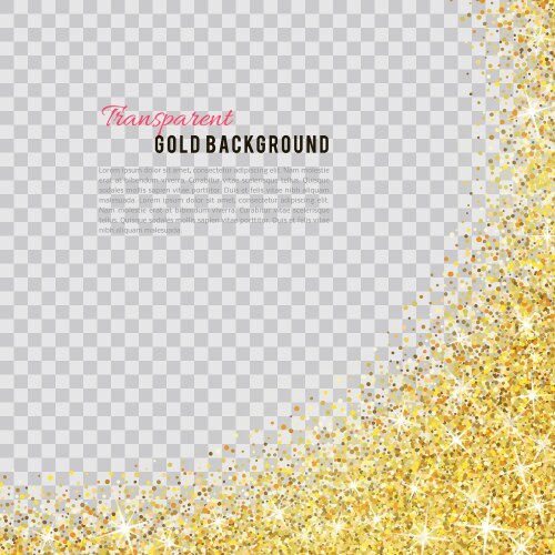 Glitter gold border template banner Royalty Free Vector