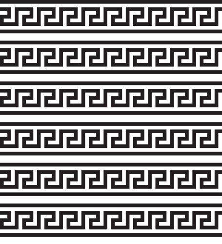 Greek key typical egyptian assyrian and Royalty Free Vector