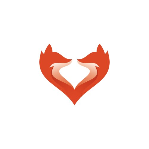 One love logo simple people heart Royalty Free Vector Image