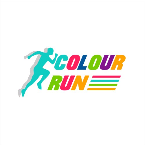 5k run logo design stock symbol Royalty Free Vector Image