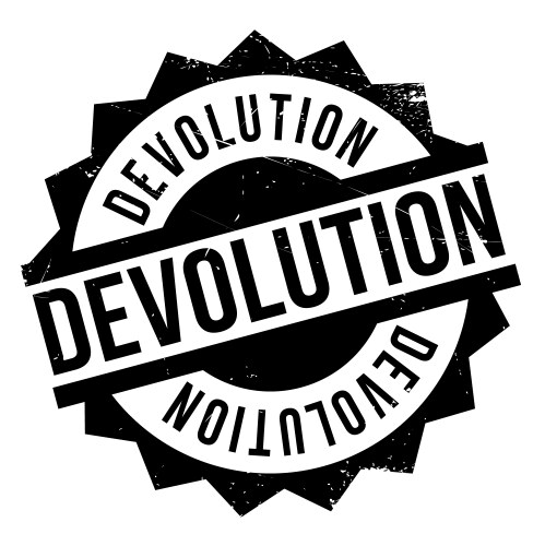 Devolution rubber stamp – Royalty-Free Vector | VectorStock