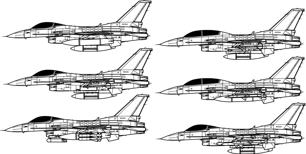 F 16 Vector Images (over 180)