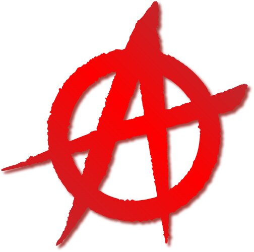 Red anarchy symbol Royalty Free Vector Image - VectorStock