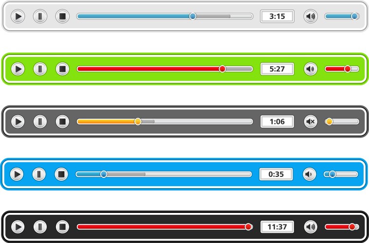 Music Player Template Vector Images (over 16,000)
