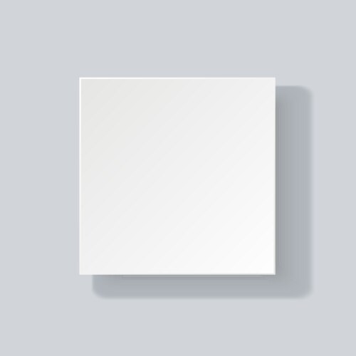 White square ragged paper scrap with soft shadow Vector Image