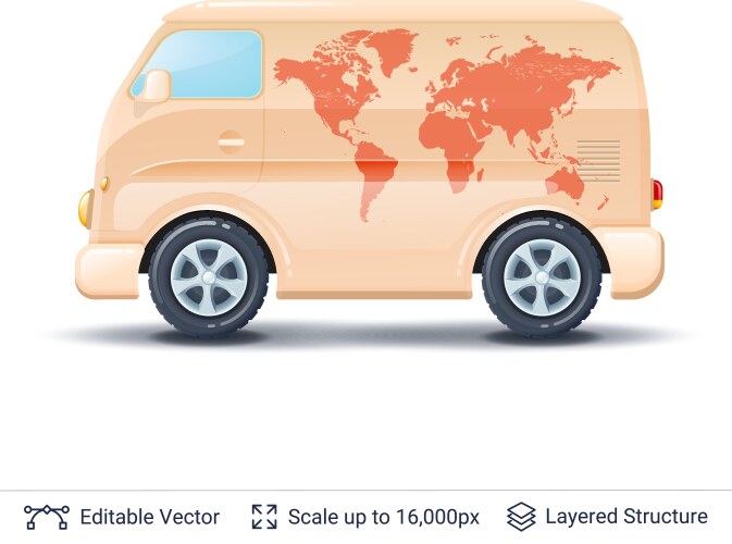 Classic volkswagen bus Royalty Free Vector Image