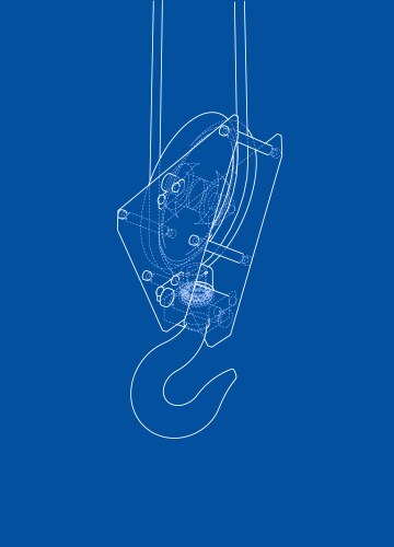 Webbing sling hook blueprints Royalty Free Vector Image