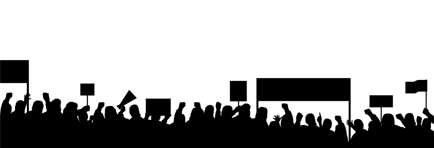 A huge crowd of protestors Royalty Free Vector Image