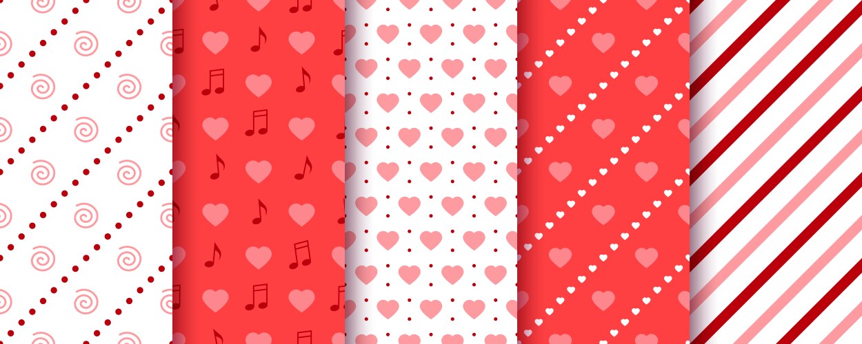 Seamless backgrounds valentines day pattern cute Vector Image