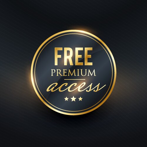 Vip black label with round golden ring frame Vector Image