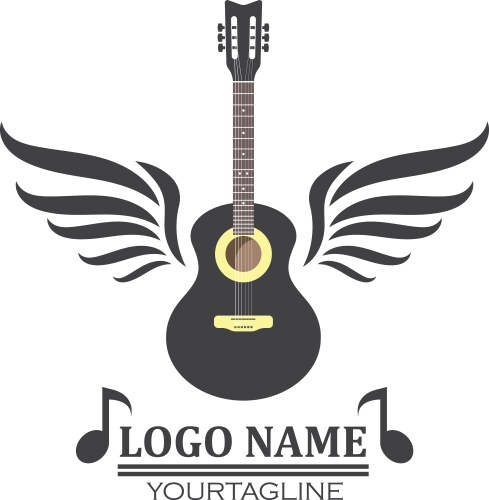 Guitar clip art cartoon Royalty Free Vector Image