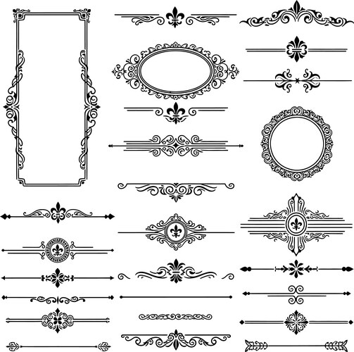 Ornate Vintage Decorative Frames – Royalty-Free Vector | VectorStock