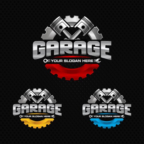 Auto repair and garage logo design template Vector Image