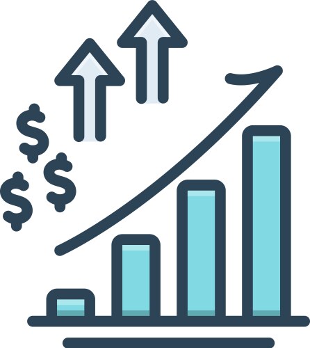 Increasing revenue Royalty Free Vector Image - VectorStock