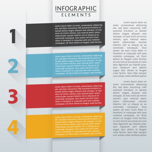 Infographics tab index 5 option template Vector Image