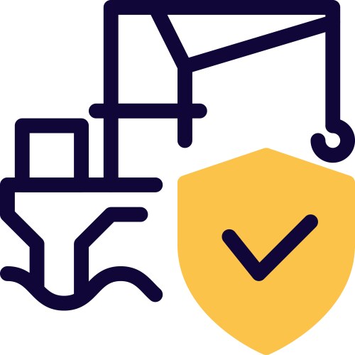 Advance system security in mining crane Royalty Free Vector