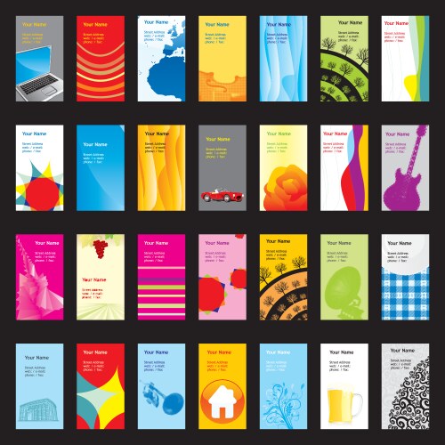 Business cards collection Royalty Free Vector Image