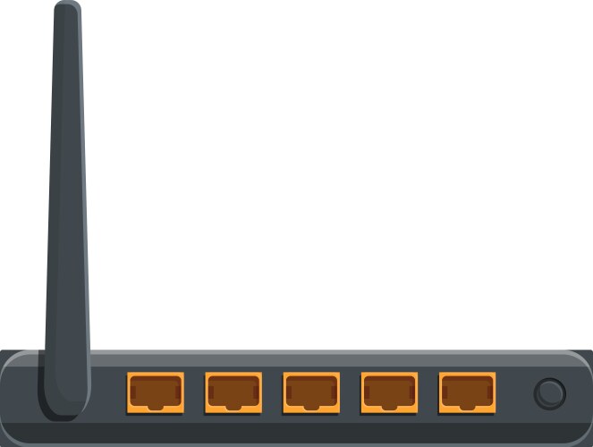 Wifi modem access icon cartoon style Royalty Free Vector